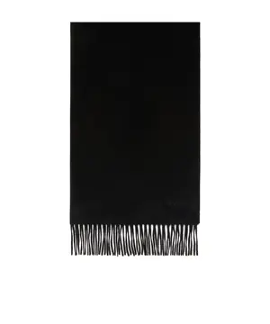 Max Mara Cashmere Logo Stole - Black