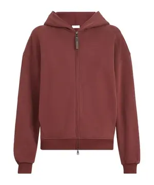 Brunello Cucinelli Cotton French Terry Zip-up Hoodie - Wine