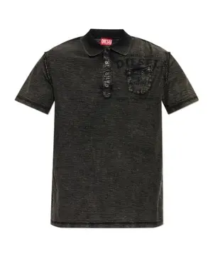 DIESEL® Short-sleeve Polo Shirt - Black
