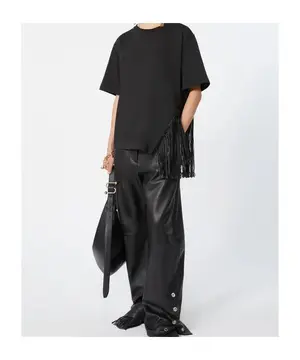 Sportmax Short Sleeve T-shirt With Fringe Detail