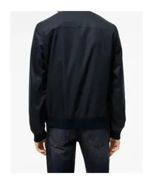 Burberry Glenfields Harrington Jacket With Knitted Check Collar