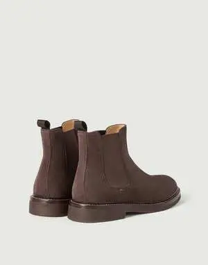 Brunello Cucinelli Suede Chelsea Boots - Mocha