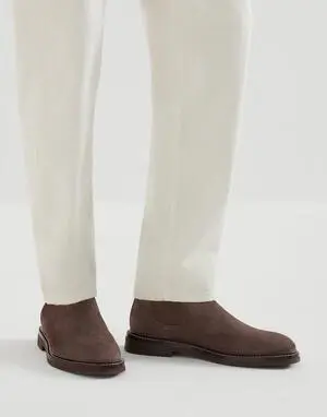 Brunello Cucinelli Suede Chelsea Boots - Mocha