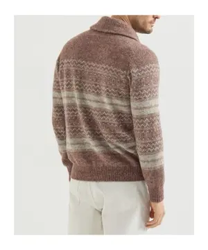 Brunello Cucinelli Nordic-jacquard Alpaca, Cashmere And Wool Cardigan