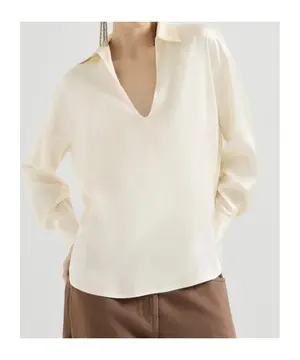 Brunello Cucinelli Silk Satin Blouse