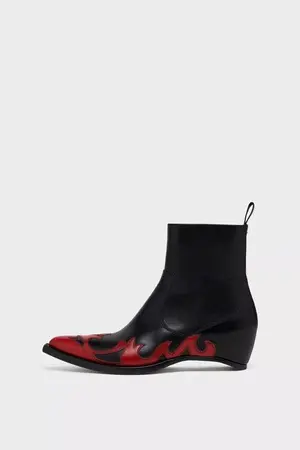 MAISON MARGIELA Flame Wedge Ankle Boots - Black