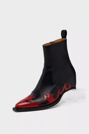 MAISON MARGIELA Flame Wedge Ankle Boots - Black