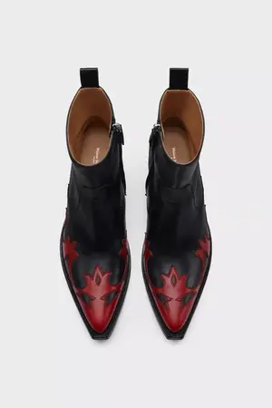 MAISON MARGIELA Flame Wedge Ankle Boots - Black