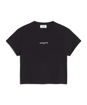 Maison Kitsuné Logo Embroidered T-shirt - Black