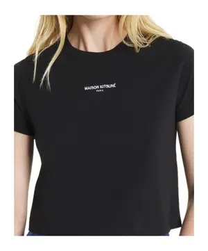 Maison Kitsuné Logo Embroidered T-shirt