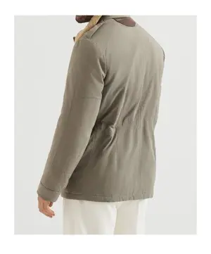 Brunello Cucinelli Drawstring Waist Zip-up Jacket - Medium Gray