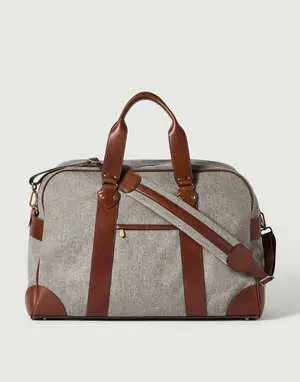 Brunello Cucinelli Leather-trim Holdall Bag