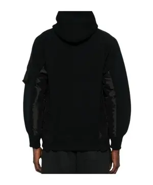 Sacai Panelled Zip-pocket Hoodie