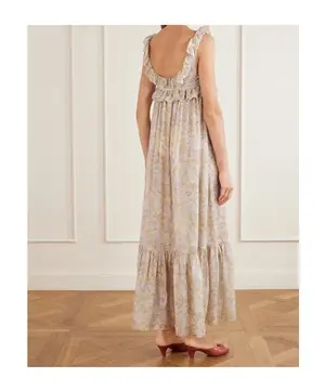 Chloé Ruffled Floral-print Maxi Dress
