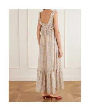 Chloé Ruffled Floral-print Silk-charmeuse Wide-leg Pants
