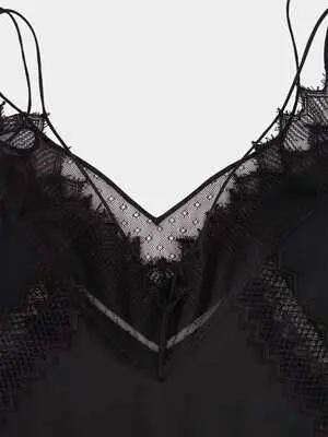 TOM FORD Lace-trimmed Satin Top