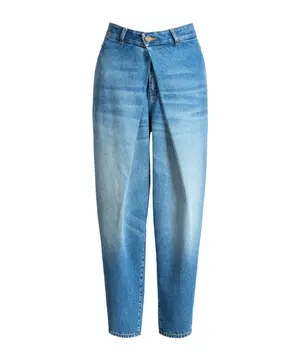 Balmain Denim Barrel-leg Jeans - Blue