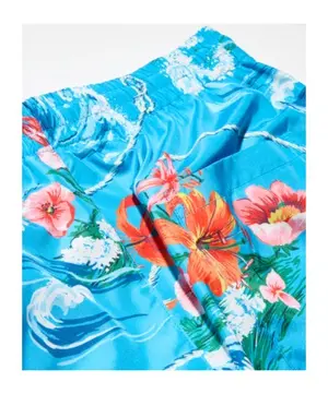 Gucci Floral Print Polyester Poplin Swim Shorts - Multi-color
