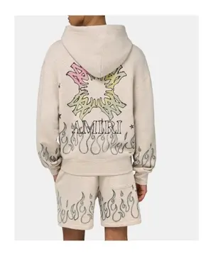 Amiri Ma Quad Flames Os Hoodie