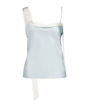 TOM FORD Silk Camisole Top - Blue, Off-white
