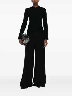 Emporio Armani Double Ottoman Blazer With Wavy Texture