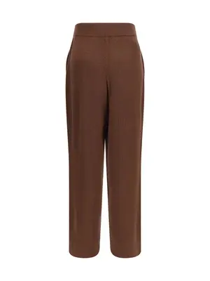 Brunello Cucinelli Ribbed-knit Straight-leg Trousers