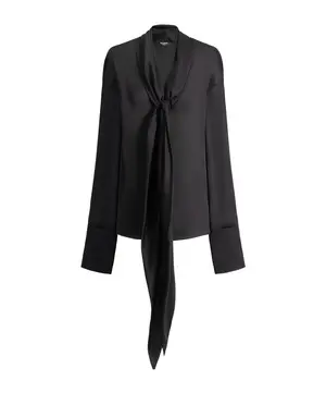 Balmain Silk Shirt With Tie Detail