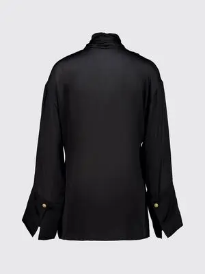Balmain Silk Shirt With Tie Detail