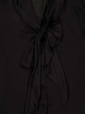 Balmain Silk Shirt With Tie Detail