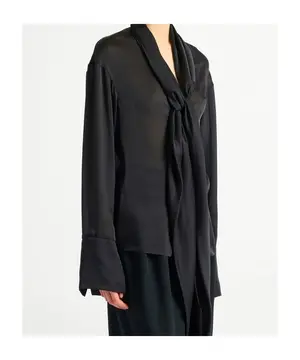 Balmain Silk Shirt With Tie Detail