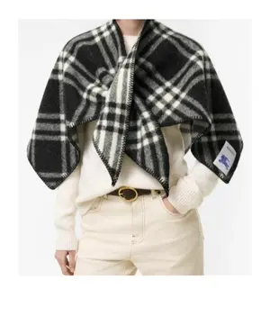 Burberry Checked Scarf Capelet