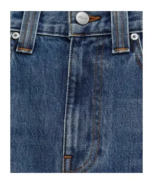 Khaite Logo Patch Straight Leg Jeans
