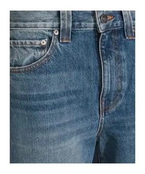 Khaite Logo Patch Straight Leg Jeans