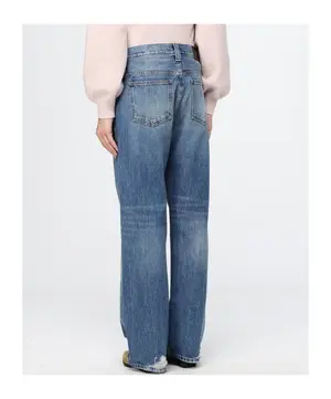 Khaite Logo Patch Straight Leg Jeans
