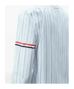 Thom Browne Madras Long-sleeved Striped Shirt