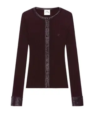 Courreges Round Neck Cardigans For Women