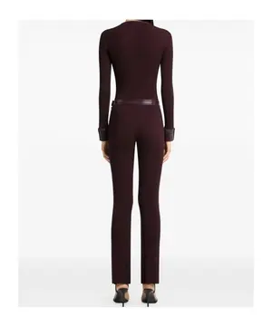 COURREGES Vinyl-trim Ribbed-knit Cardigan