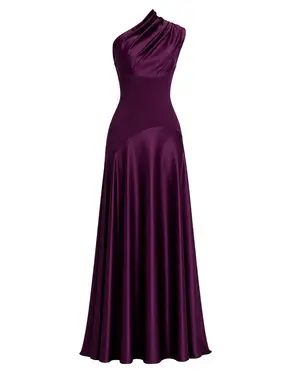Solace One-shoulder Draped Maxi Dress