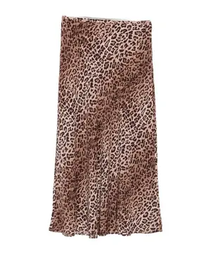 Rixo Leopard Print Midi Skirt