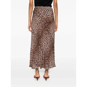 Rixo Leopard Print Midi Skirt
