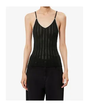 Isabel Marant Étoile V-neck Strappy Knit Pullover - Black