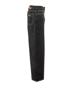 Palm Angels Logo Patch Straight Leg Jeans