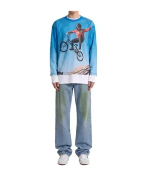 MSGM Multi-color Mesh Long Sleeve Tee