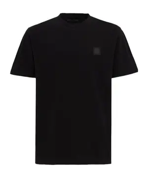 Stone Island Cotton Crew Neck Short Sleeve Tee - Black