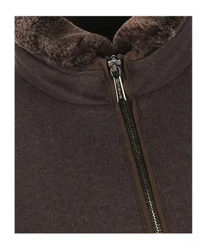 MOORER Fleece-lined Zip-up Jacket - No