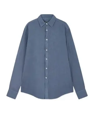 Canali Long-sleeved Shirt - Denim Blue