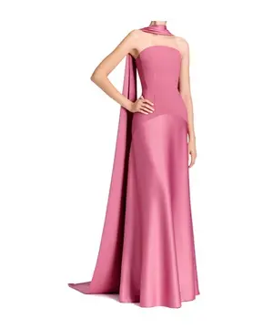 Solace Strapless Dress - Deep Rose