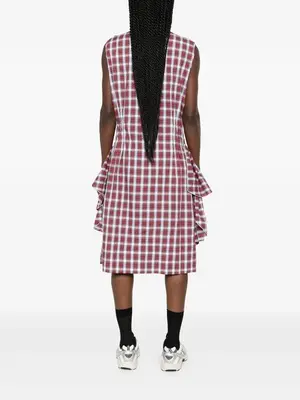 N.21 Plaid Midi Dress With Pleated Details