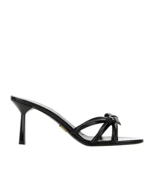 Prada Open Toe High Heel Sandals - Black