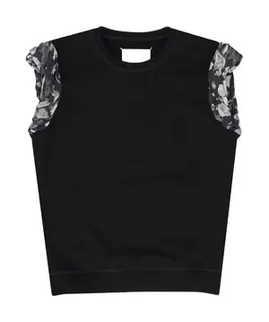 MAISON MARGIELA Floral-print Ruffled Sweatshirt
